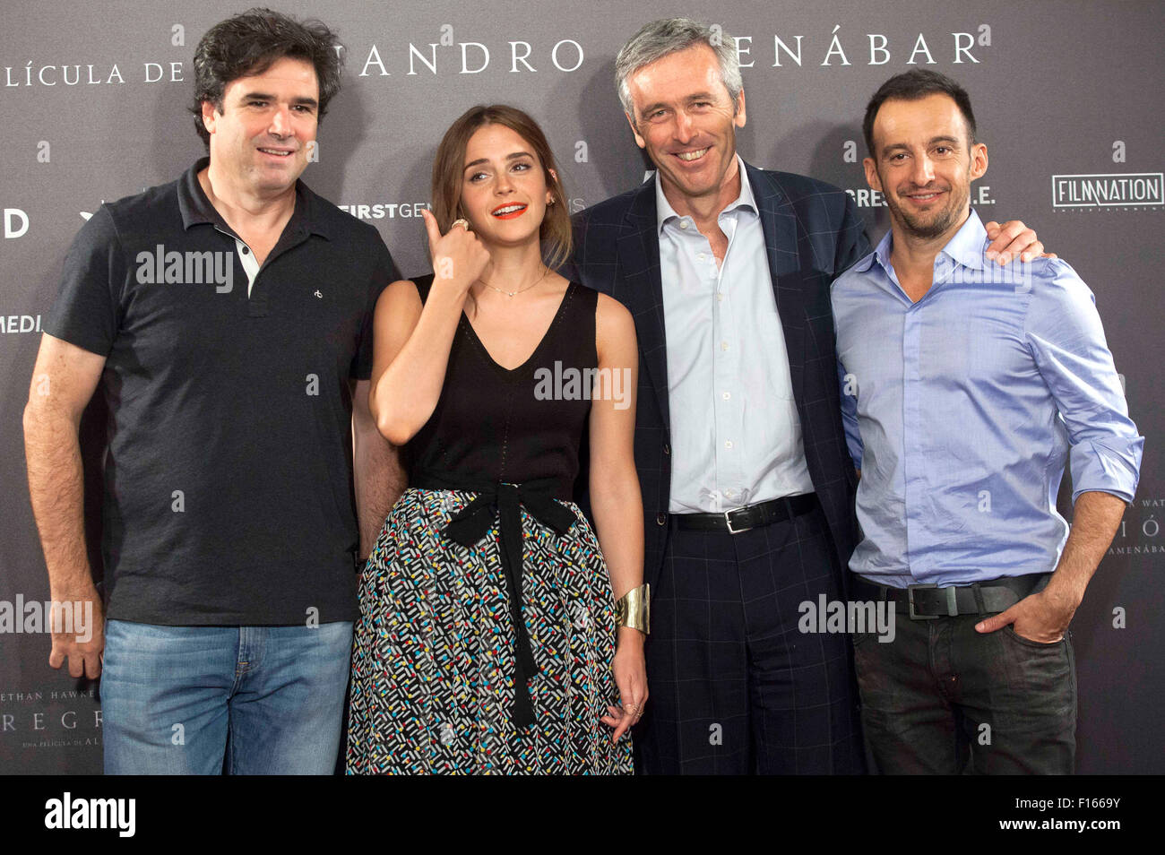 Fernando Bovaira, Emma Watson, Ghislain Barrois and Alejandro Amenabar ...