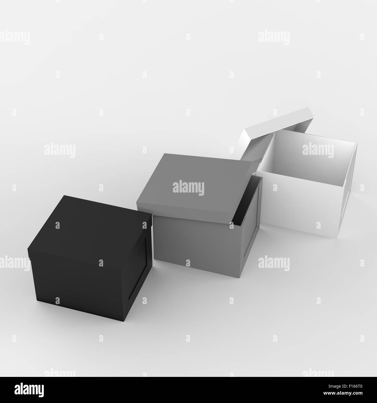 3d open blank box as thinking outside the box concept Stock Photo - Alamy