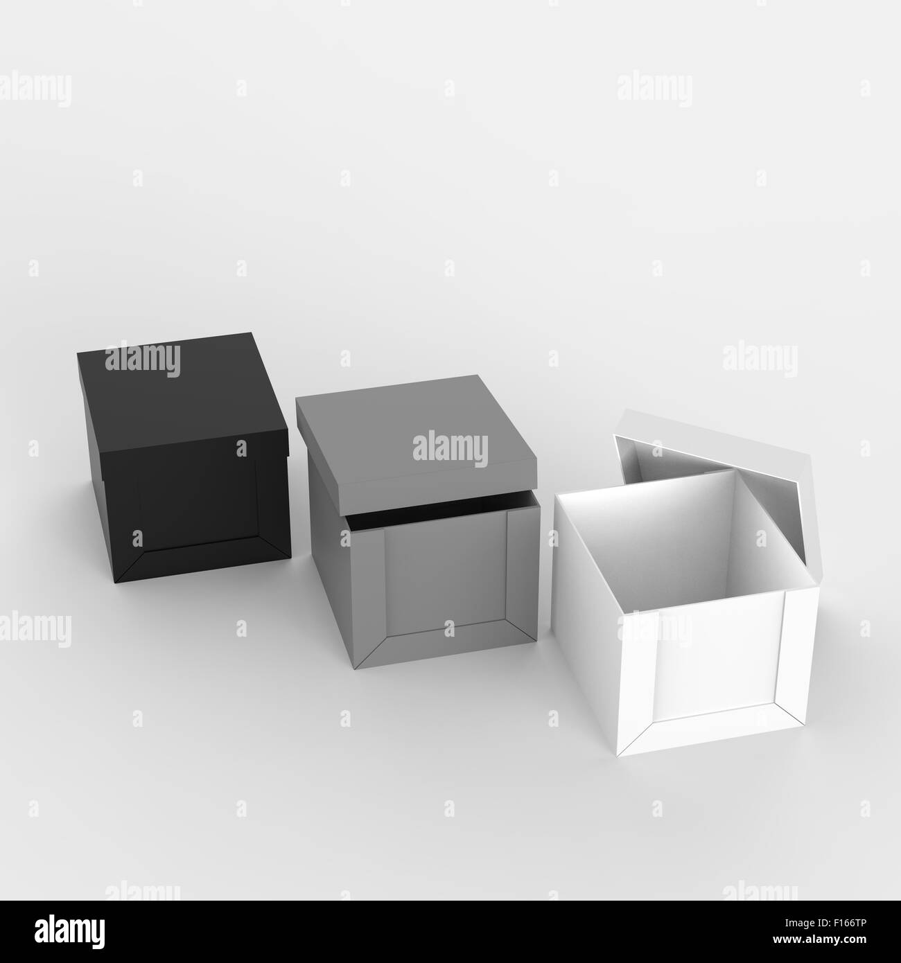 3d open blank box as thinking outside the box concept Stock Photo - Alamy