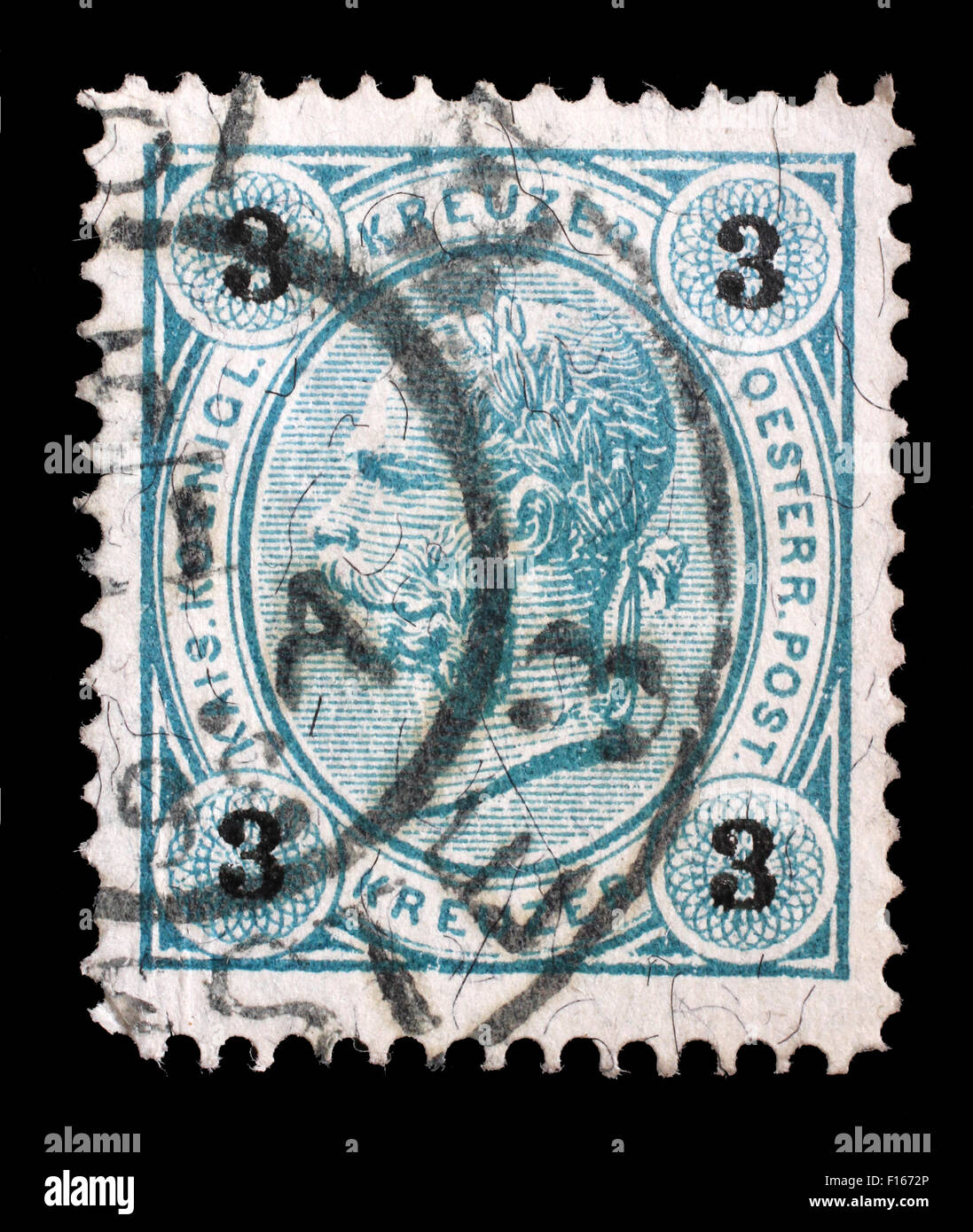 AUSTRIA - CIRCA 1907: stamp printed by Austria, shows Emperor Franz ...