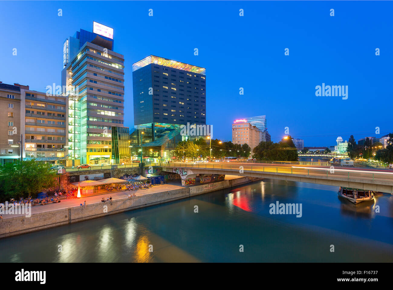 'Austria, Vienna, Danube canal in Vienna' Stock Photo - Alamy