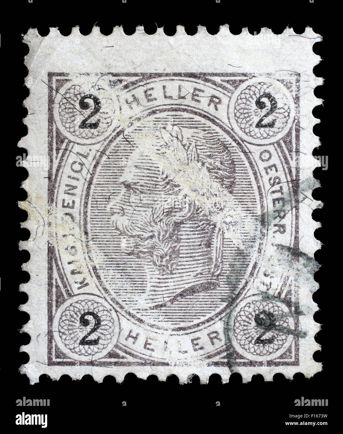 AUSTRIA - CIRCA 1907: stamp printed by Austria, shows Emperor Franz ...