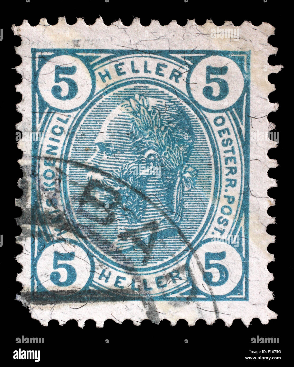 AUSTRIA - CIRCA 1907: stamp printed by Austria, shows Emperor Franz ...