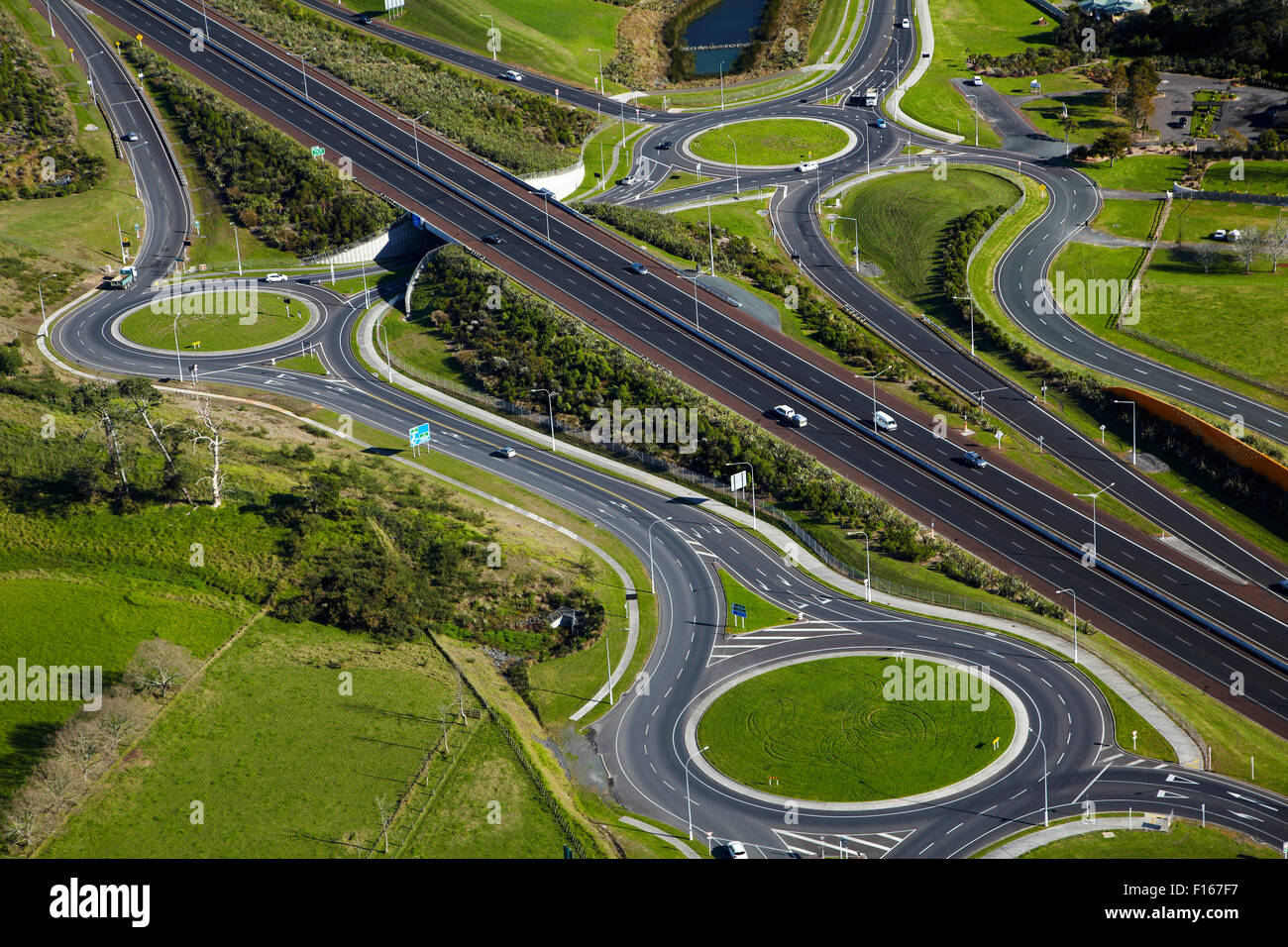 Aerial view motorway road junction hi-res stock photography and images ...