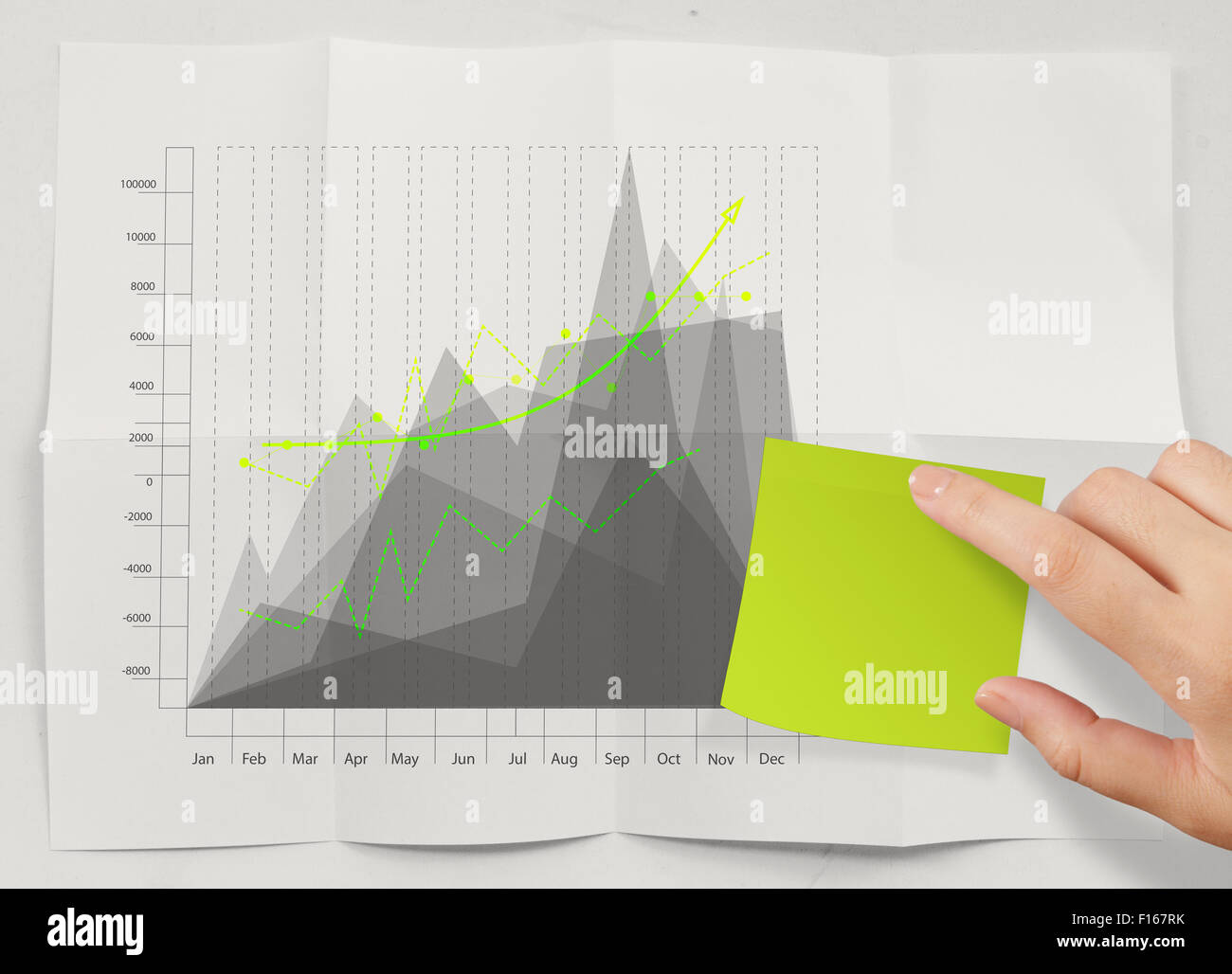 blank sticky note with business strategy crumpled paper as concept ...
