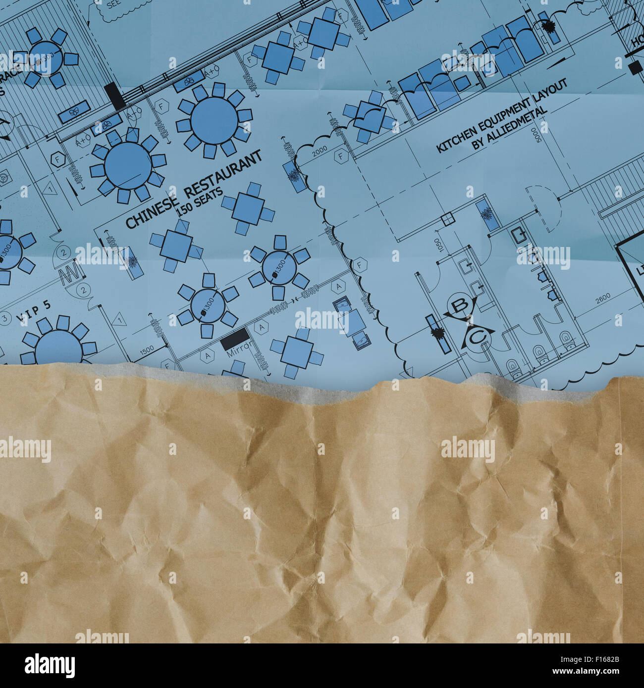 great job word with sticky note on construction site and layout plan ...