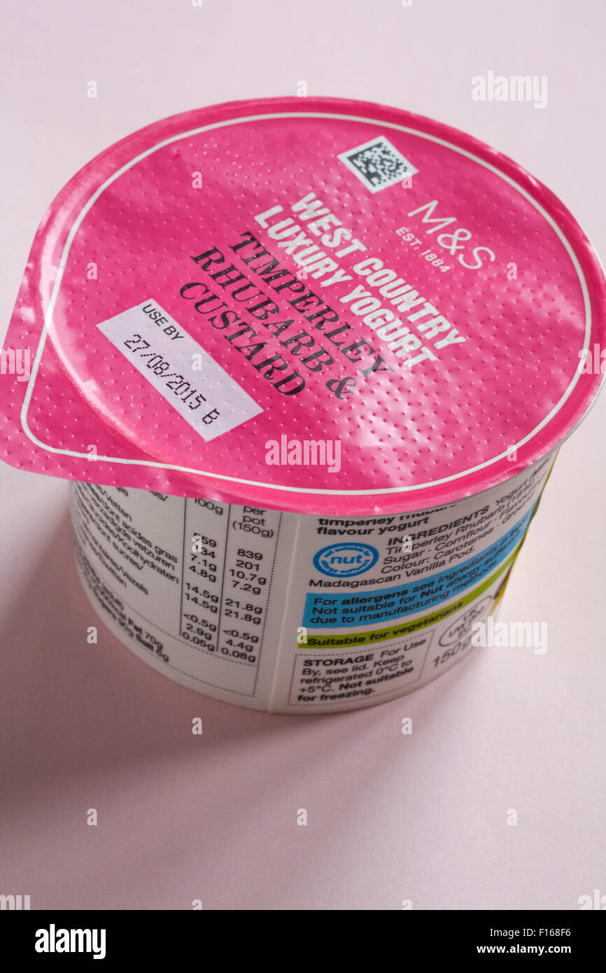 West country luxury yogurt yoghurt marks and spencer hi-res stock ...
