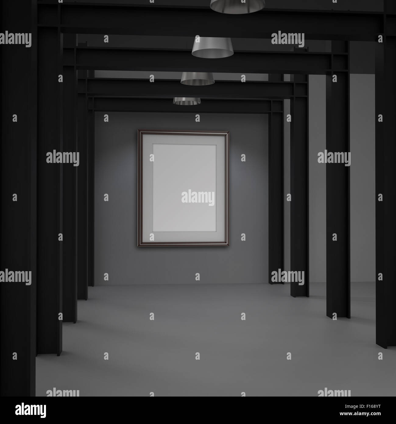 empty modern style frame on composition wall as concept Stock Photo - Alamy