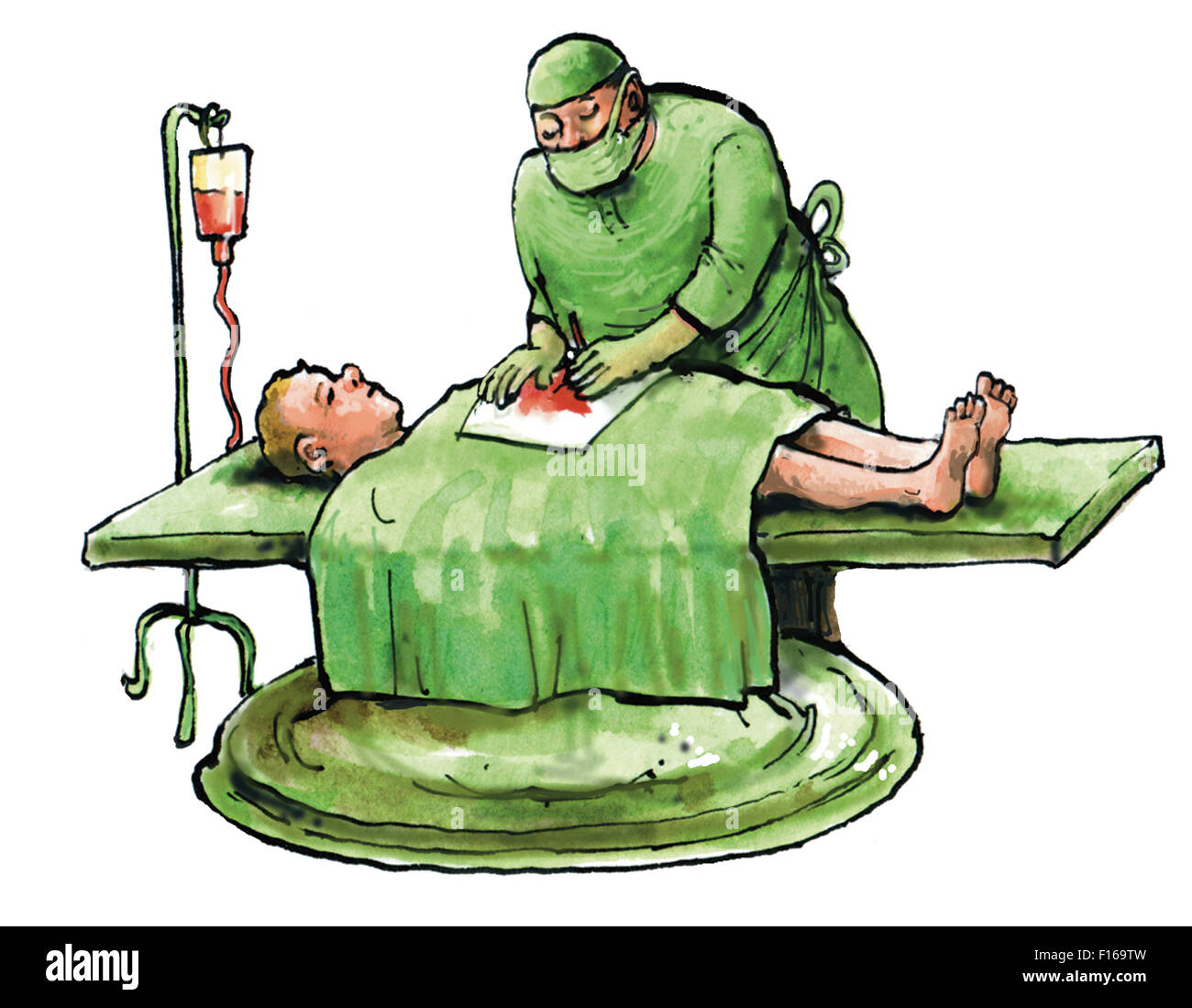 Surgery doctor operating patient Cut Out Stock Images & Pictures - Alamy