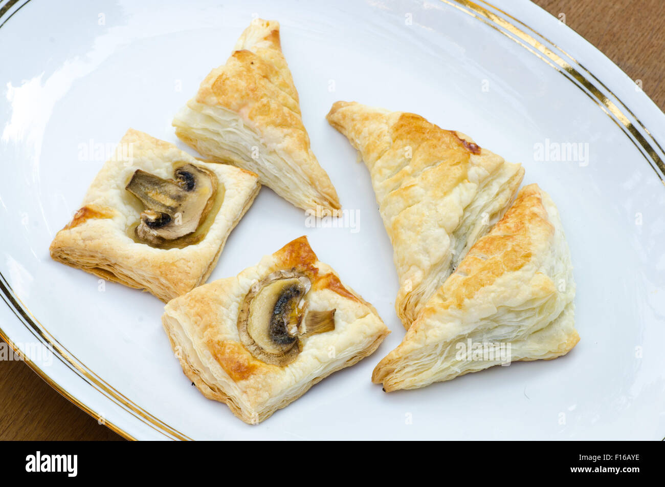puff pastry on white plate Stock Photo - Alamy