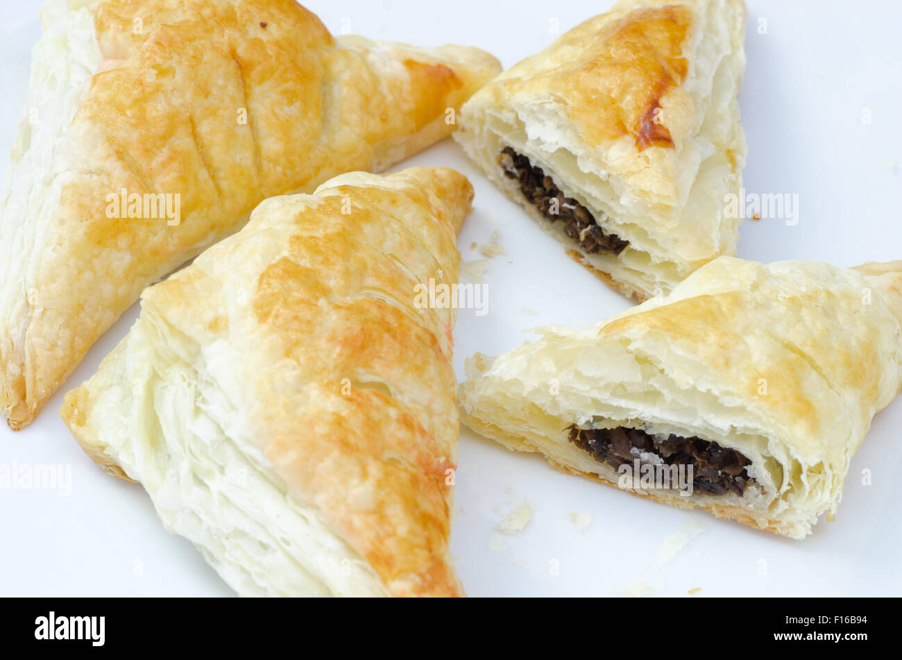 puff pastry on white plate Stock Photo - Alamy