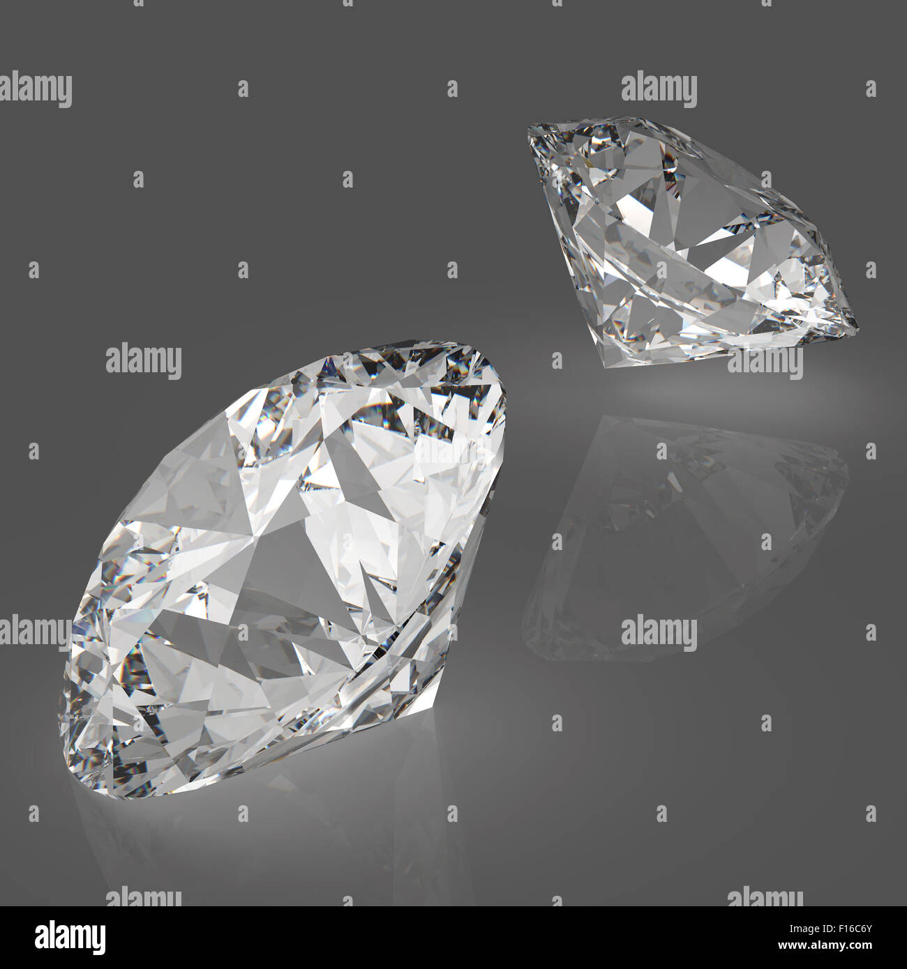 Diamonds 3d model in composition as concept Stock Photo - Alamy