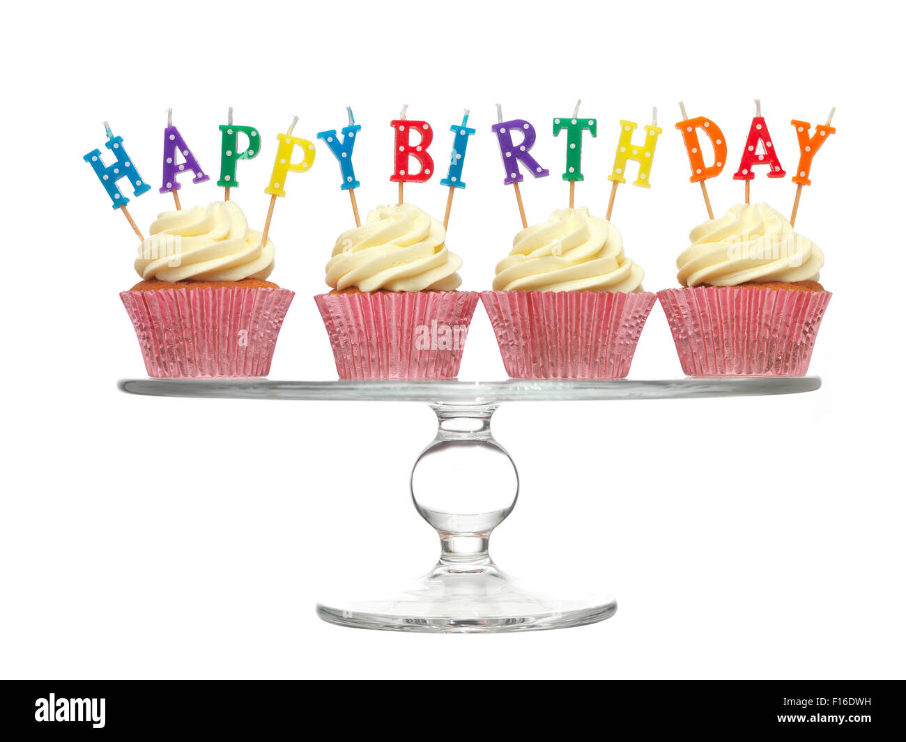 Birthday party cupcake celebration Cut Out Stock Images & Pictures - Alamy