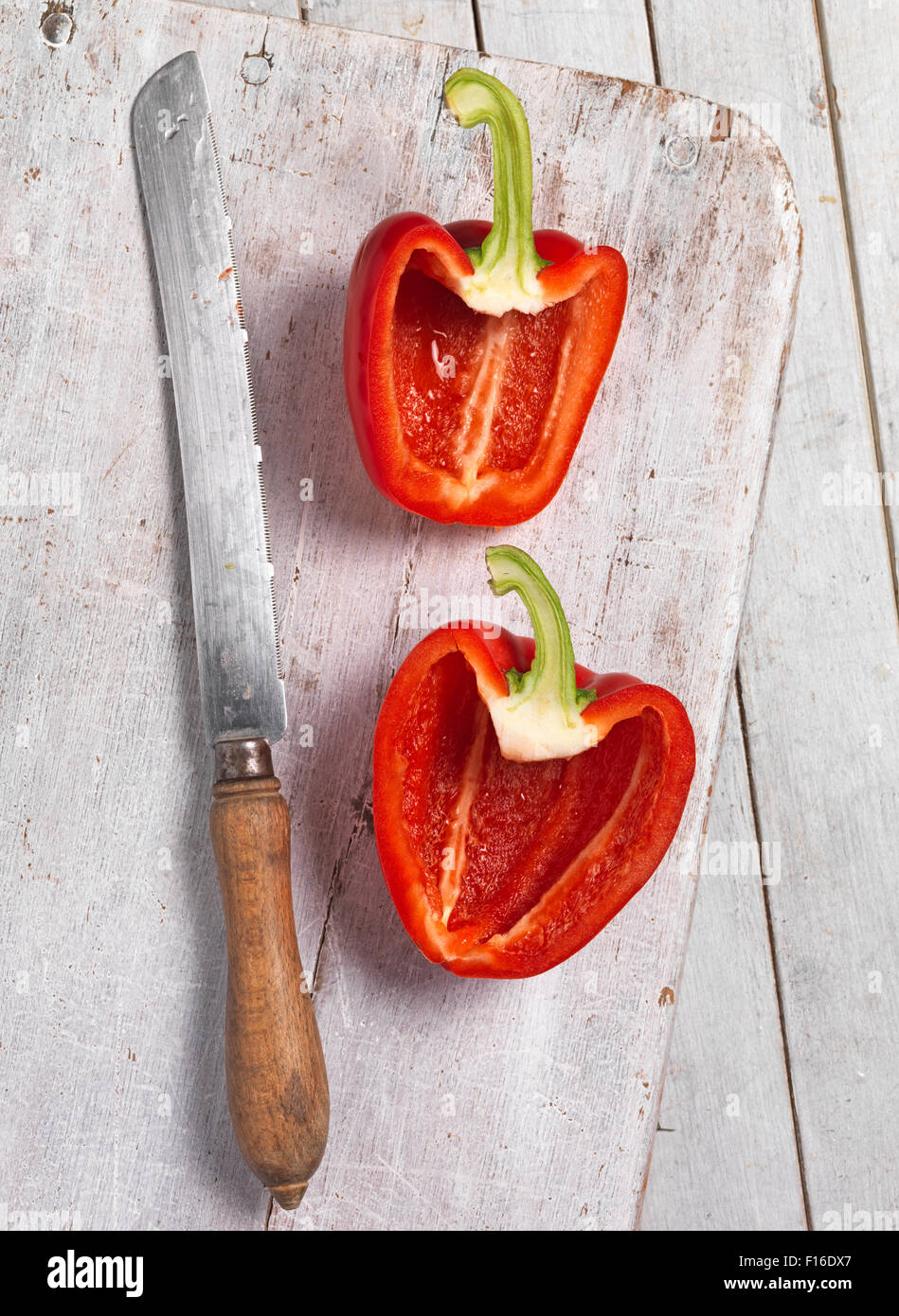 Chopped red peppers Stock Photo - Alamy