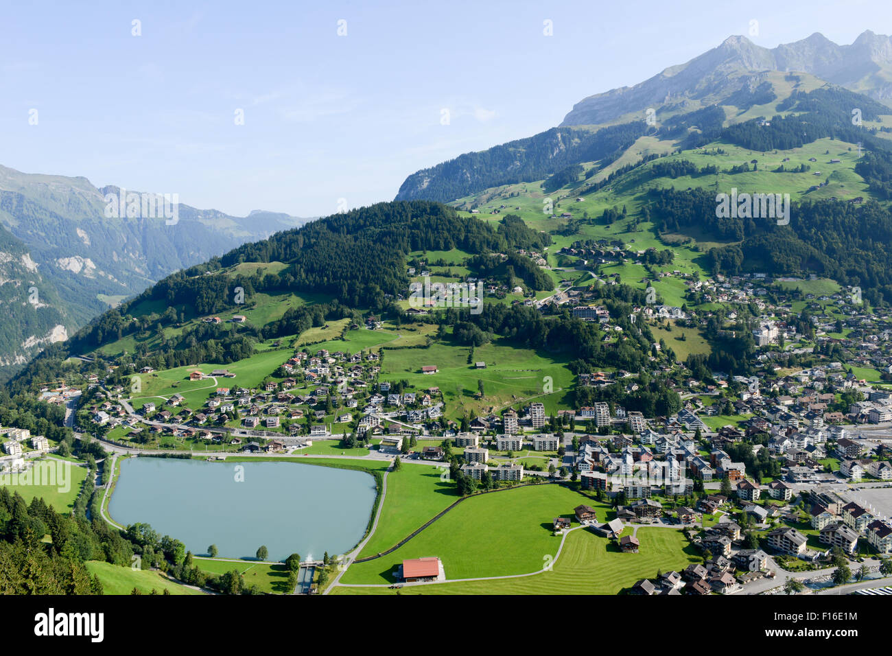The village of Engelberg on the Swiss alps Stock Photo - Alamy