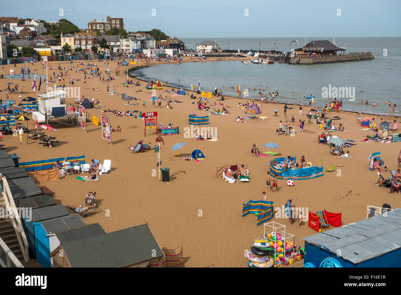 Seaside Beach Viking Bay Broadstairs Thanet Kent England UK Stock Photo ...