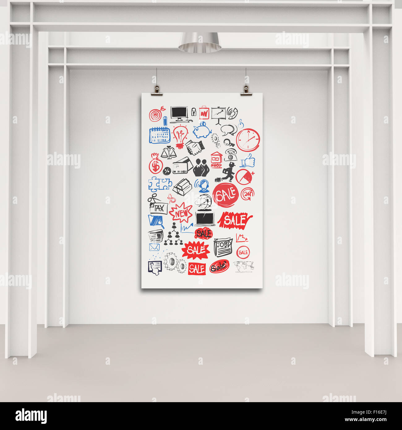 business concept on poster wall background Stock Photo - Alamy