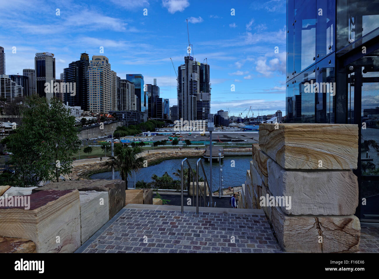 Sydney, Australia. 28th August, 2015. Views of Barangaroo Reserve after ...