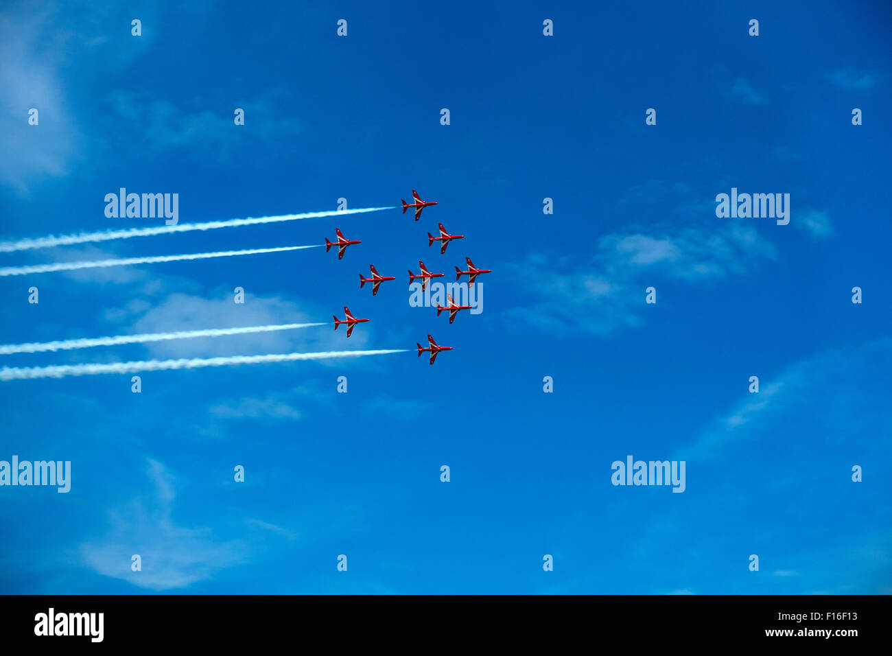 Red Arrows Display Team Stock Photo - Alamy