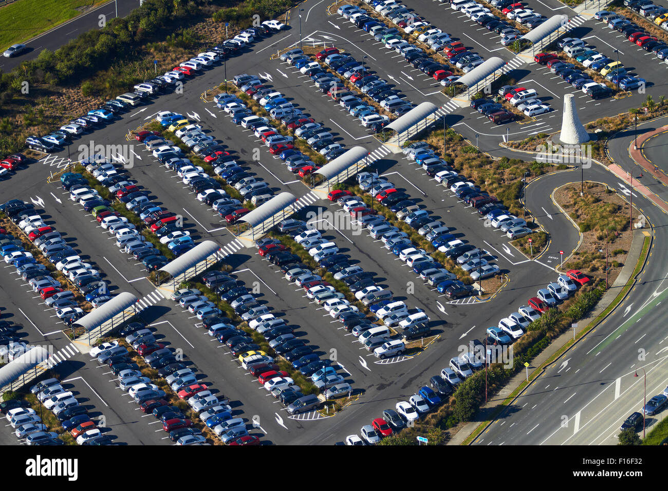 Cars at park and ride, Albany, Auckland, North Island, New Zealand ...
