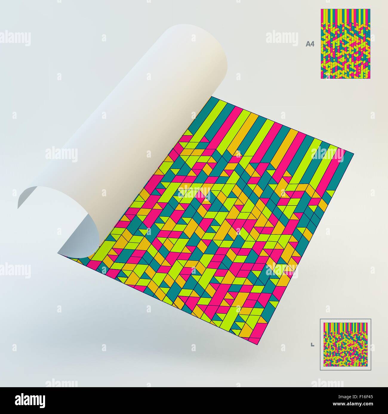 Vector illustration a4 sheet line Stock Vector Images - Alamy