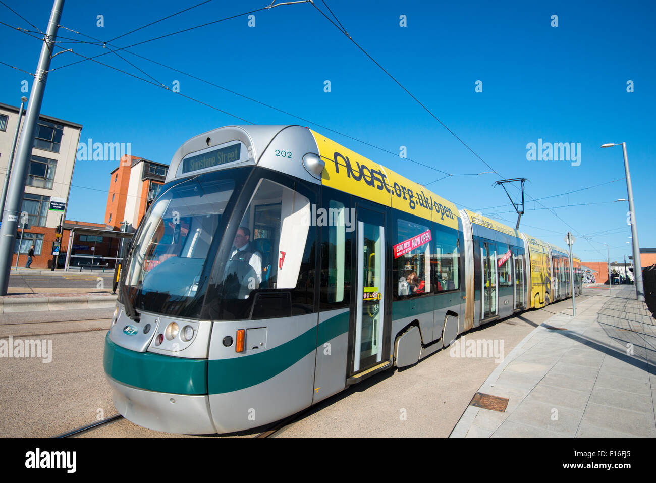 Two tram lines at a station hi-res stock photography and images - Alamy