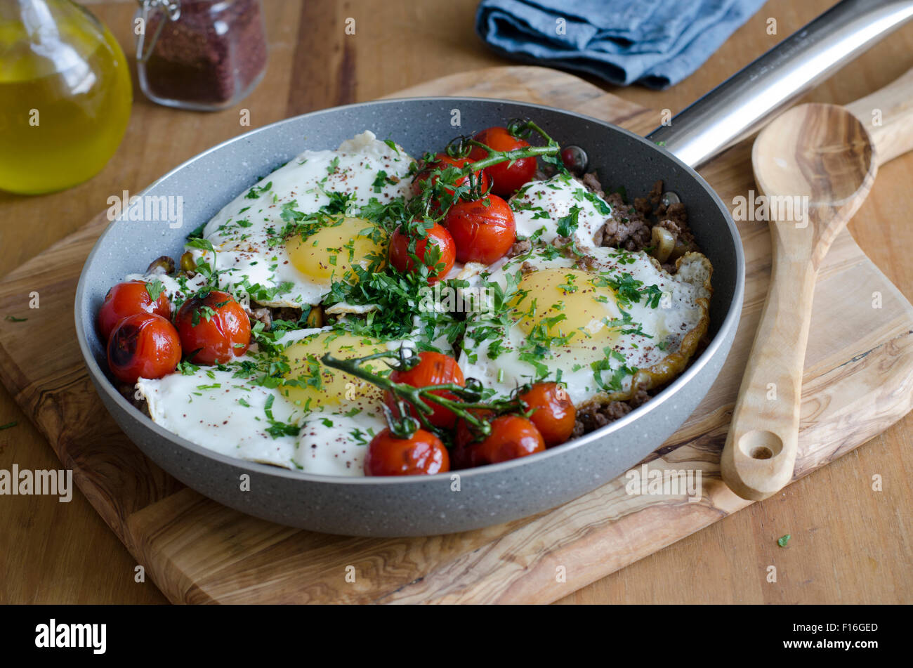Minced lamb meat with eggs Stock Photo - Alamy Minced lamb meat with eggs Stock Photo - Alamy