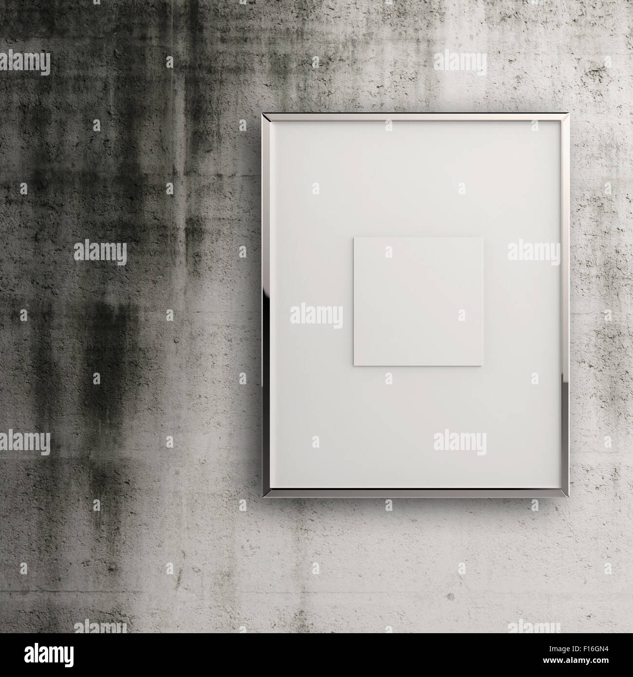 empty modern style frame on grunge wall as concept Stock Photo - Alamy