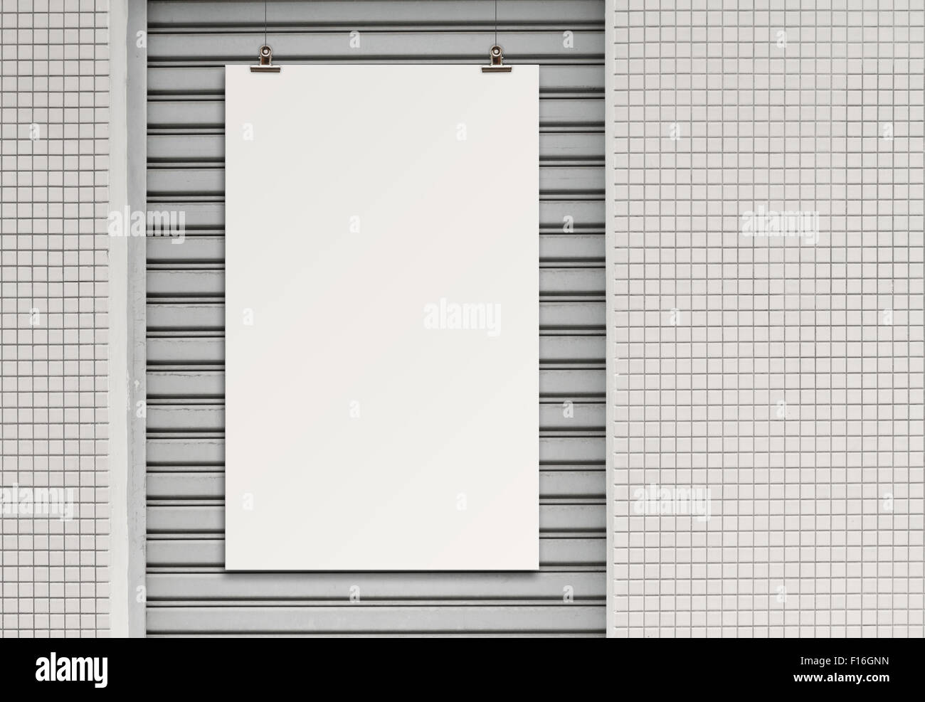 blank paper card on composition wall as concept Stock Photo - Alamy