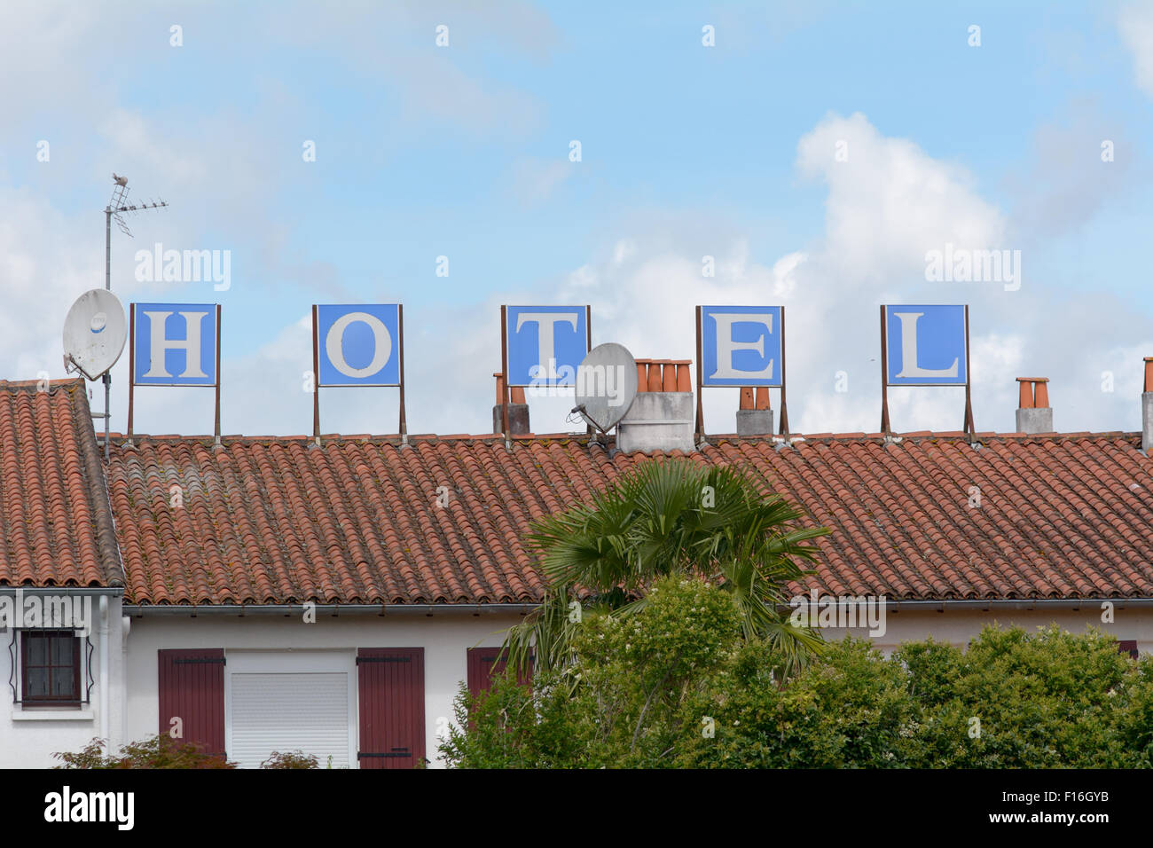 Blue letters on building hi-res stock photography and images - Alamy