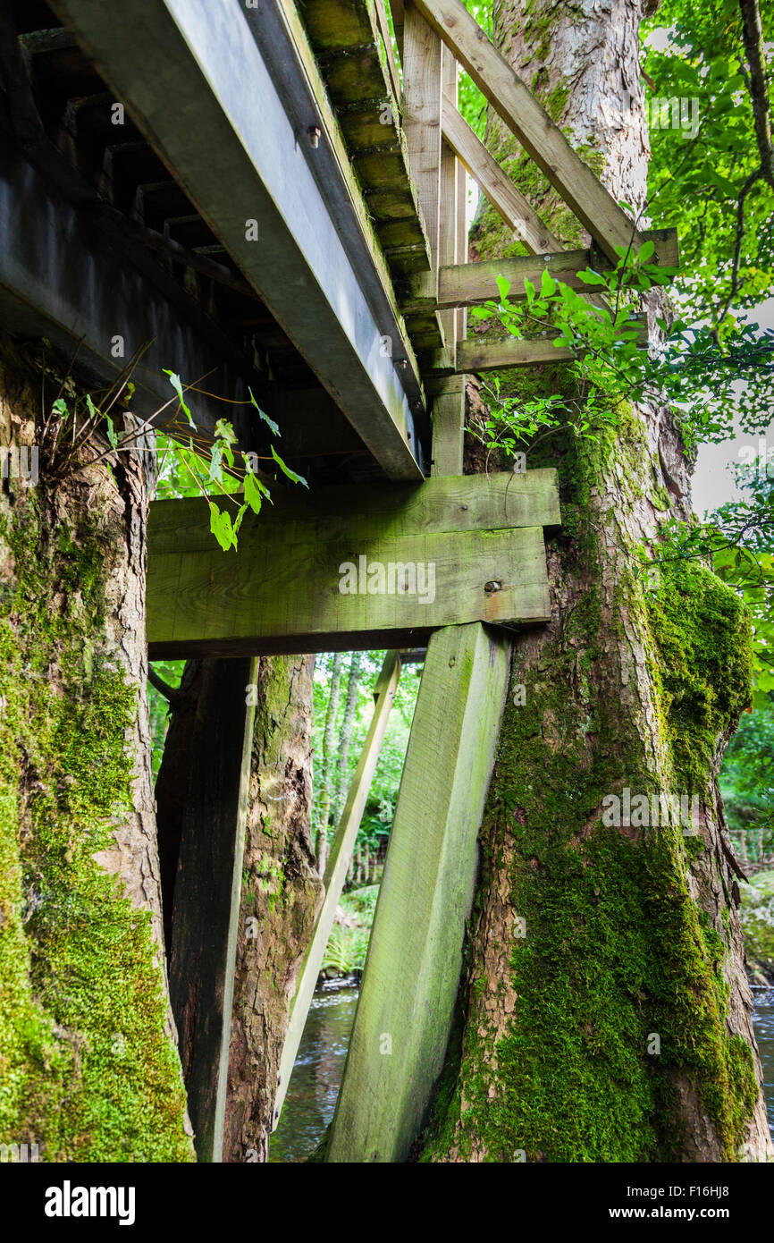 The Shaky Bridge over the River Lednock, near Comrie, Perthshire ...