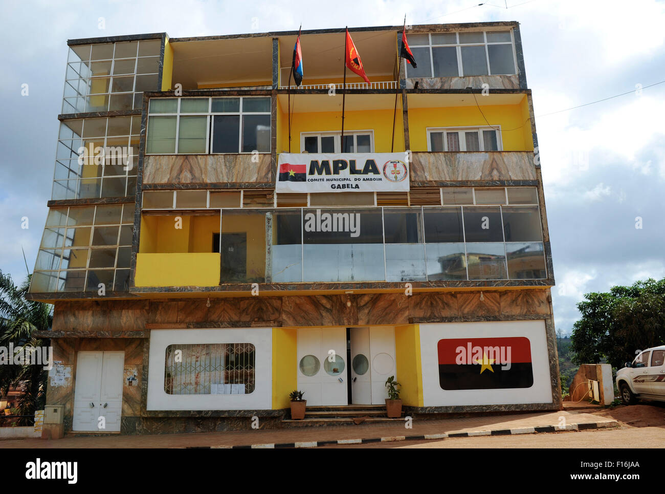 ANGOLA Gabela, MPLA office of ruling party of president Dos Santos ...