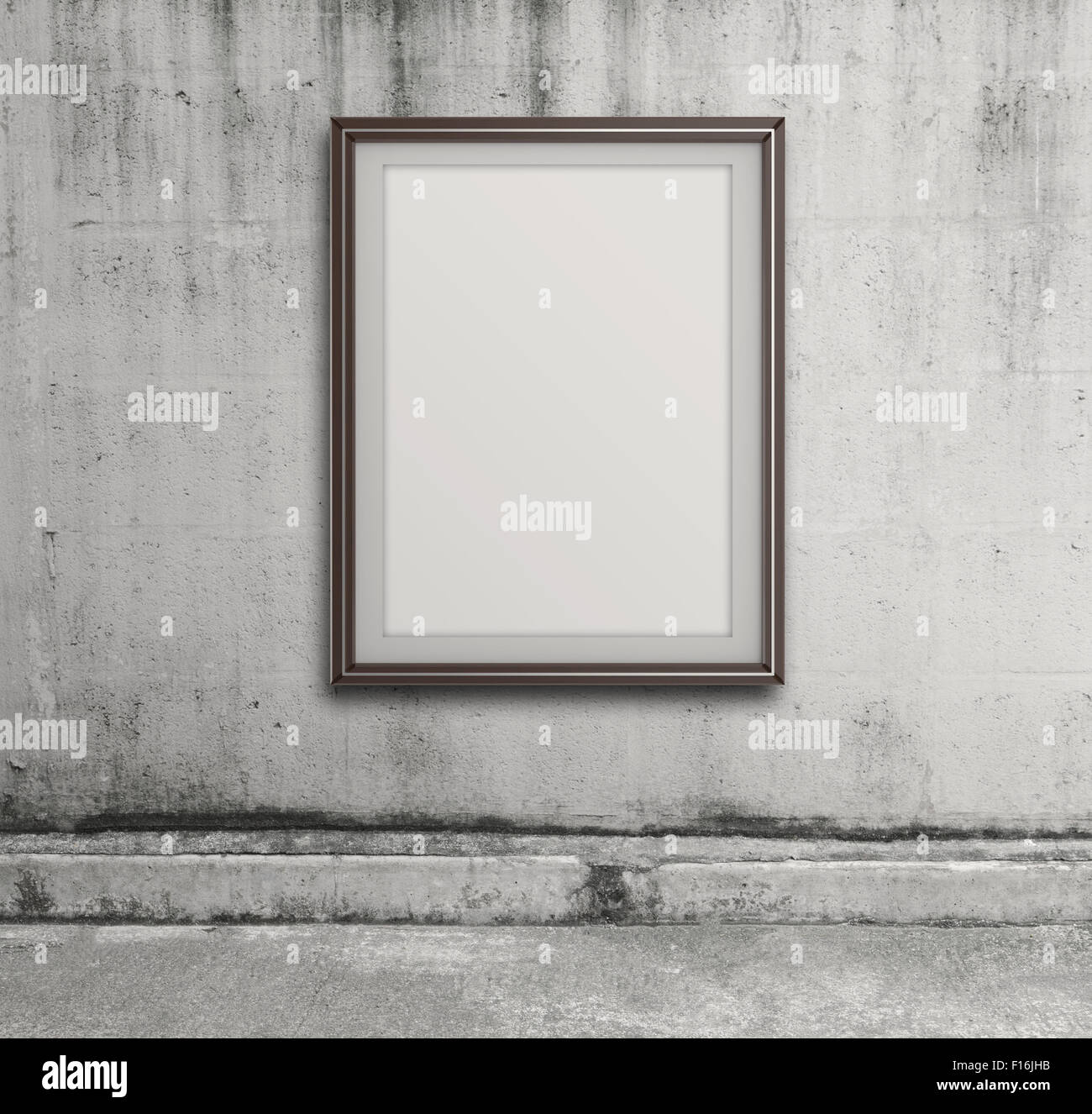 empty modern style frame on grunge wall as concept Stock Photo - Alamy