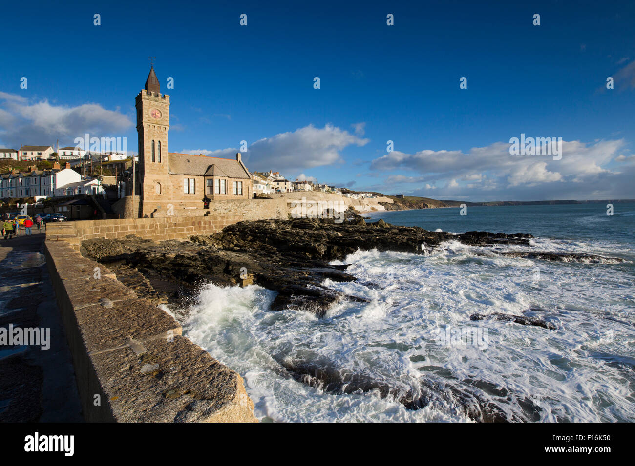 Porthleven clock tower hi-res stock photography and images - Alamy