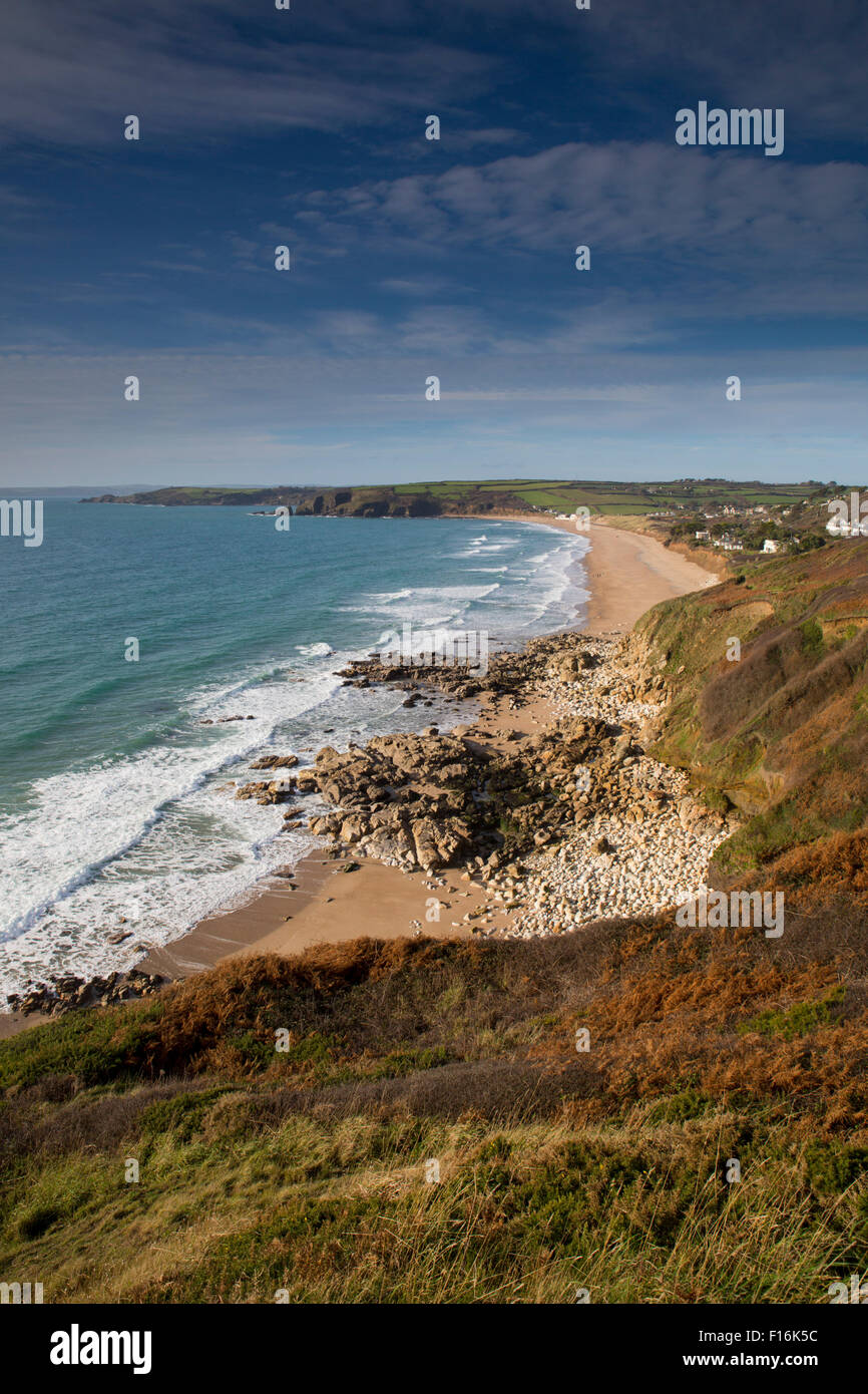 Praa Sands; Beach from near Rinsey Cornwall; UK Stock Photo - Alamy