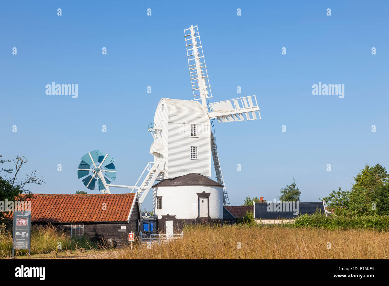 England, Suffolk, Saxtead Green, Post Mill Stock Photo - Alamy
