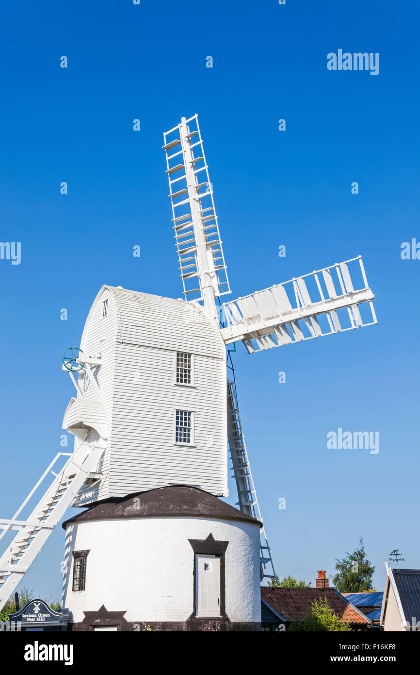 England, Suffolk, Saxtead Green, Post Mill Stock Photo - Alamy