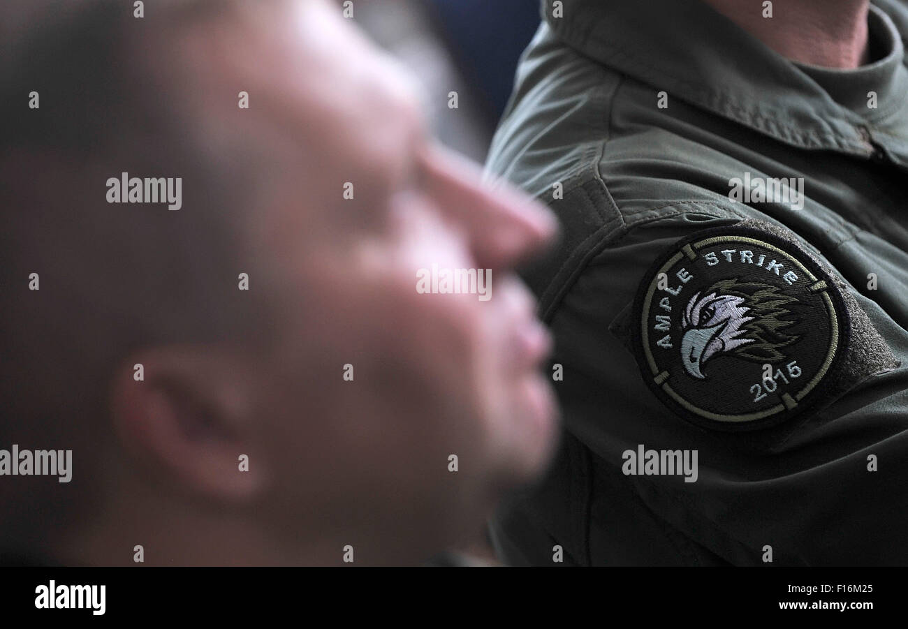 The Ample Strike 2015 NATO aviation exercise, controlled from the helicopter base in Namest ...