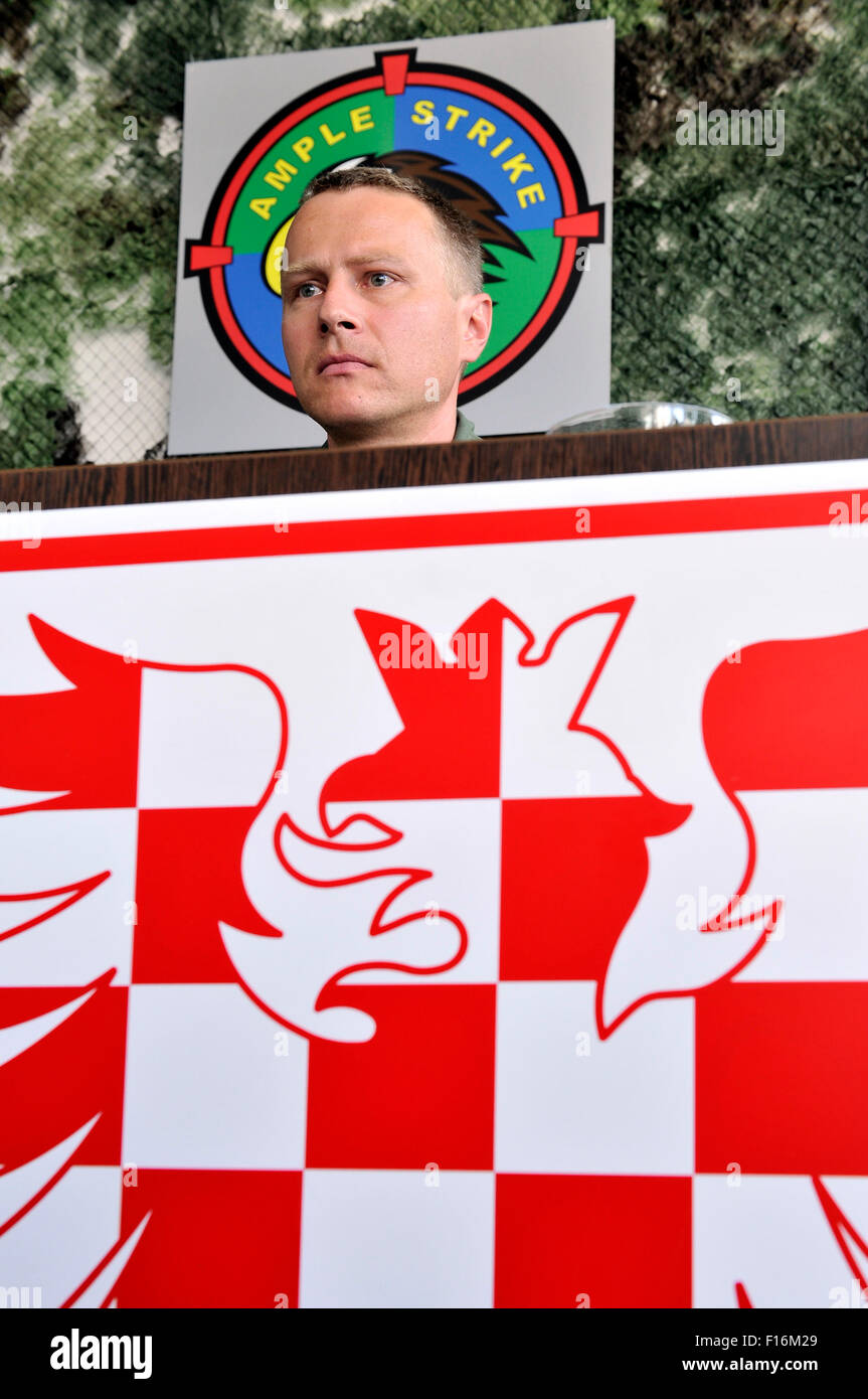 The Ample Strike 2015 NATO aviation exercise, controlled from the helicopter base in Namest ...