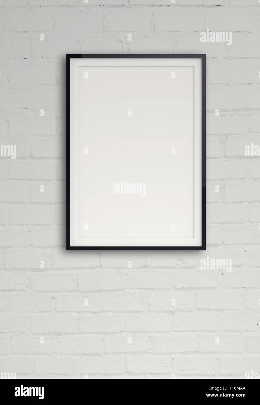 empty modern style frame on composition wall as concept Stock Photo - Alamy
