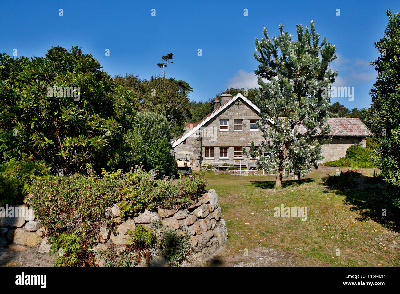 Tresco; Abbey Gardens and House Isles of Scilly; UK Stock Photo - Alamy