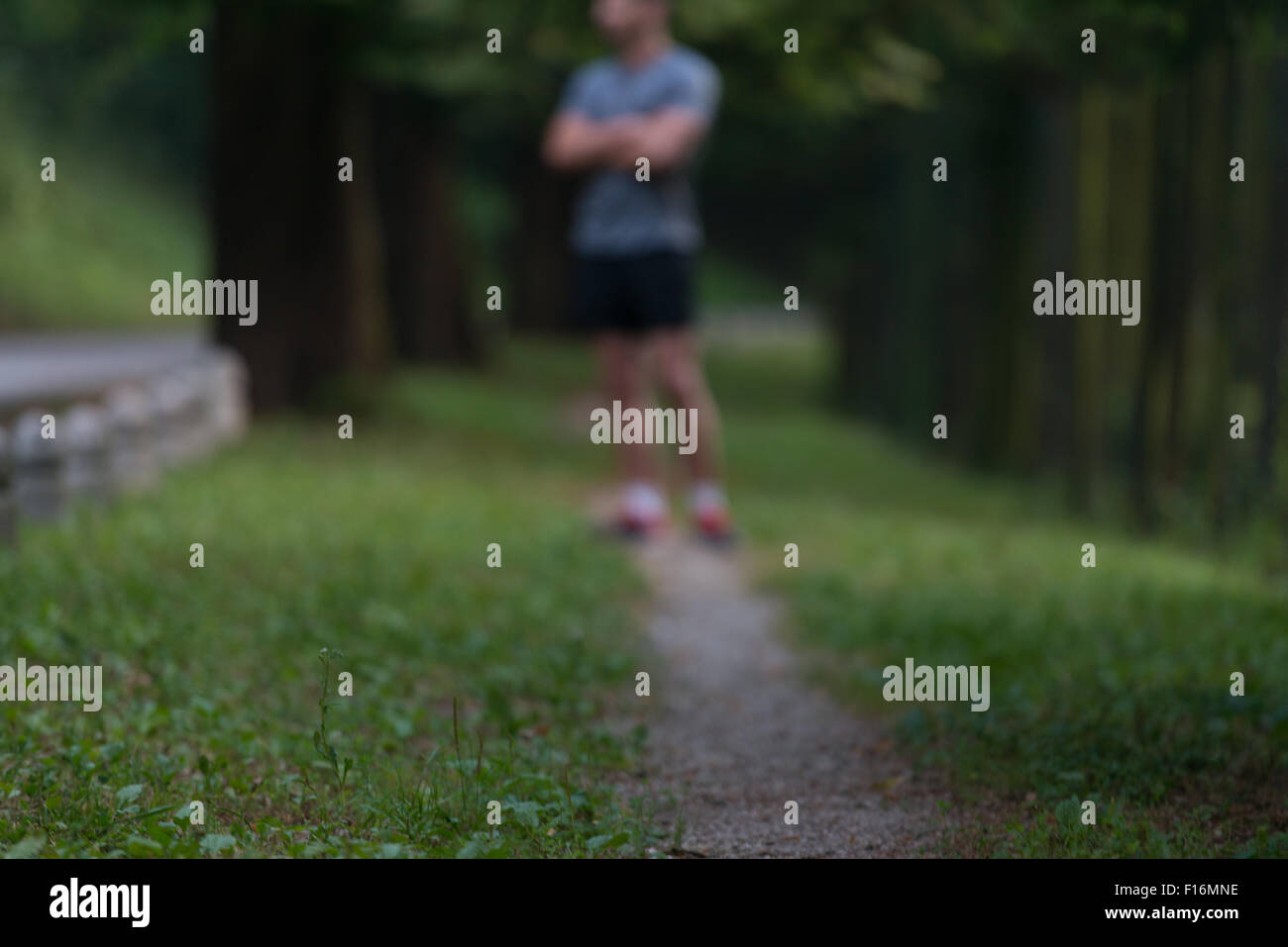 Man blurred running forest hi-res stock photography and images - Alamy