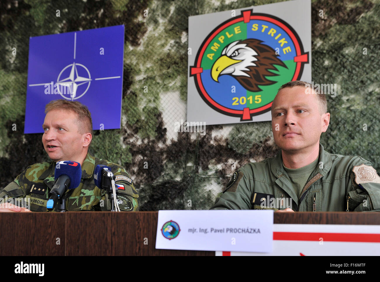 The Ample Strike 2015 NATO aviation exercise, controlled from the helicopter base in Namest ...