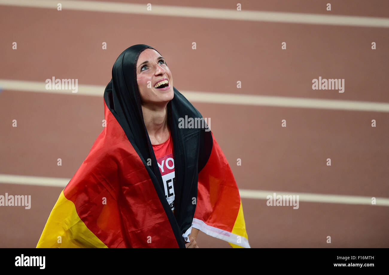 Beijing, China. 28th Aug, 2015. Cindy Roleder of Germany celebrates ...