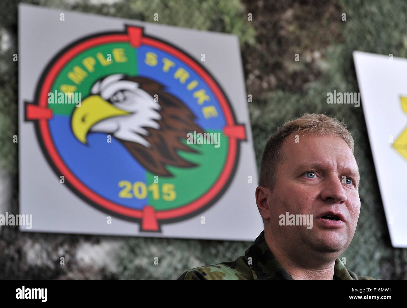 The Ample Strike 2015 NATO aviation exercise, controlled from the helicopter base in Namest ...