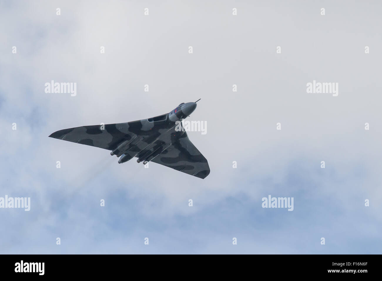 Avro Vulcan XH558 heading north after its appearance at Clacton Air ...