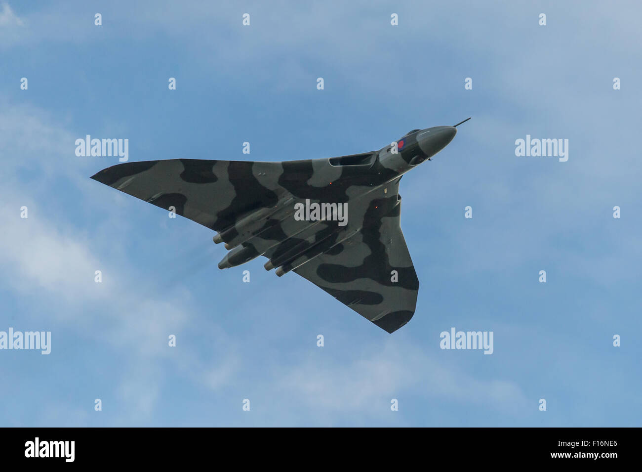 Avro Vulcan XH558 heading north after its appearance at Clacton Air ...