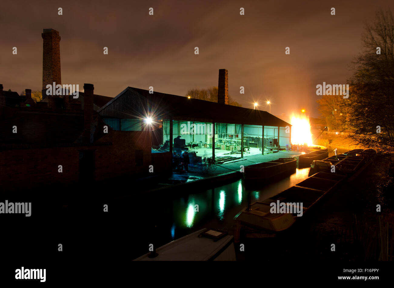 Black Country Museum by night Stock Photo - Alamy
