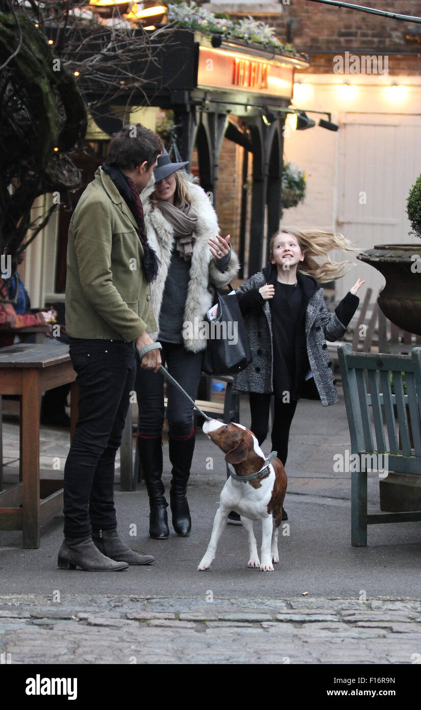 Kate Moss seen out and about with her family in North London 2013 Stock ...