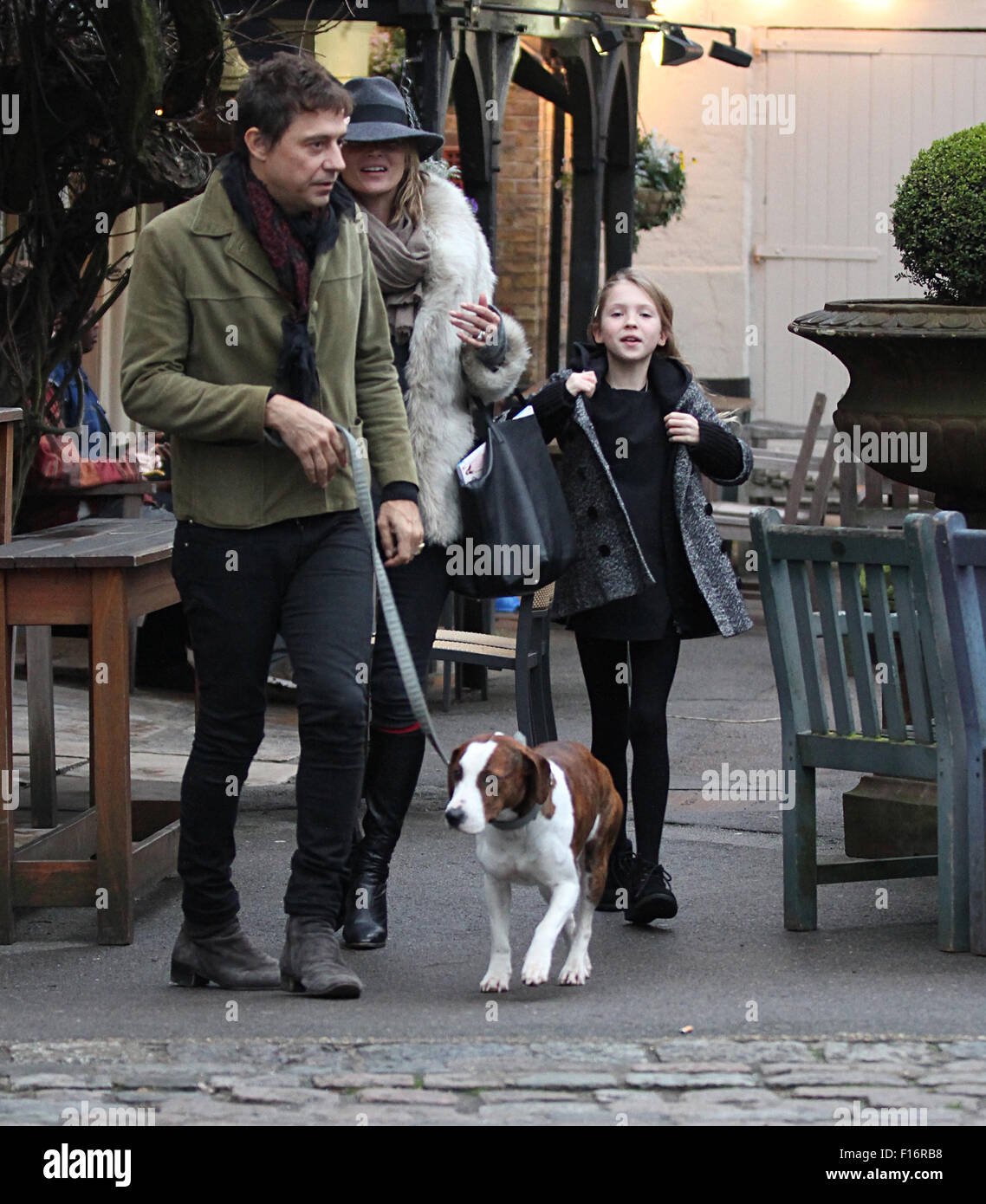 Kate Moss seen out and about with her family in North London 2013 Stock ...